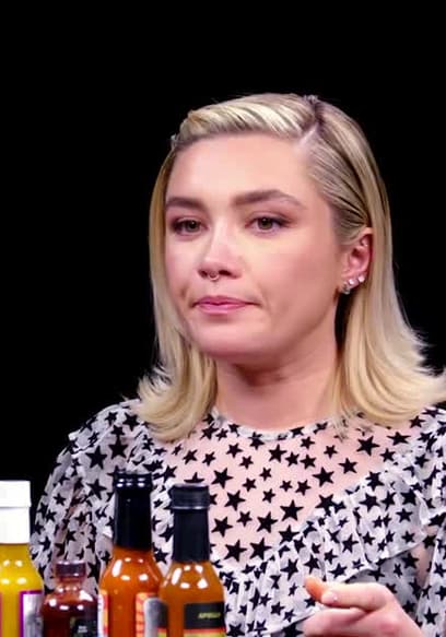 Watch Hot Ones S20:E10 - Florence Pugh Sweats From Her Eyebrows While ...