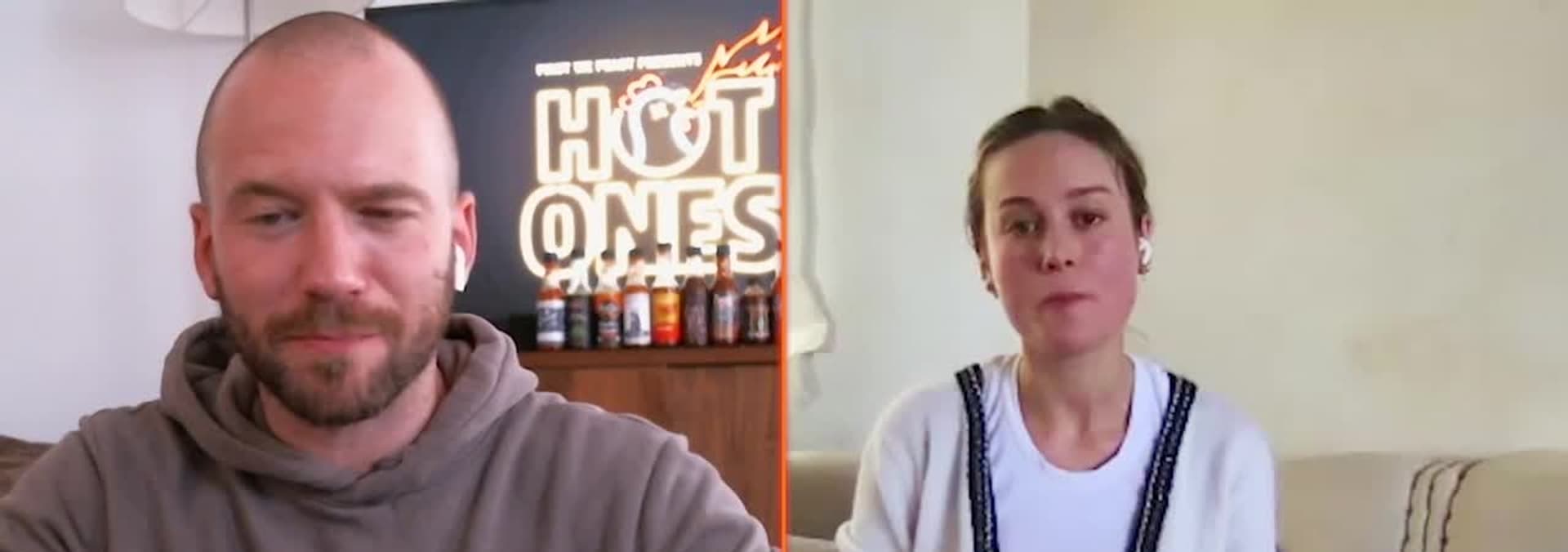 Watch Hot Ones S12:E02 - Brie Larson Takes on a New Form While Eating ...